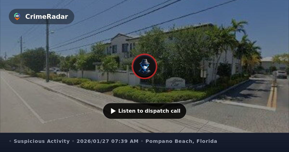 Deputies check on man near Atlantic Blvd, Pompano Beach FL | CrimeRadar