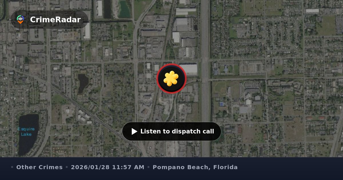 Officer checks possible illegal dumping near NW 6th St, Pompano Beach ...