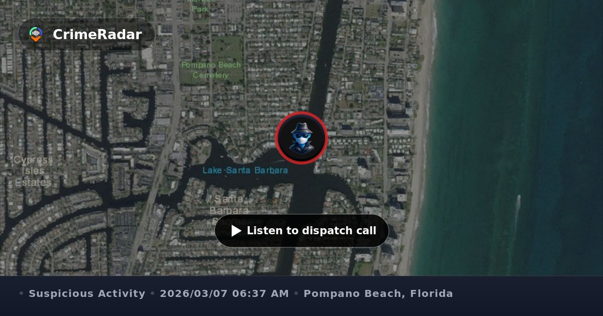 Officers check 911 hang-up on Terra Mar Drive, Pompano Beach FL ...