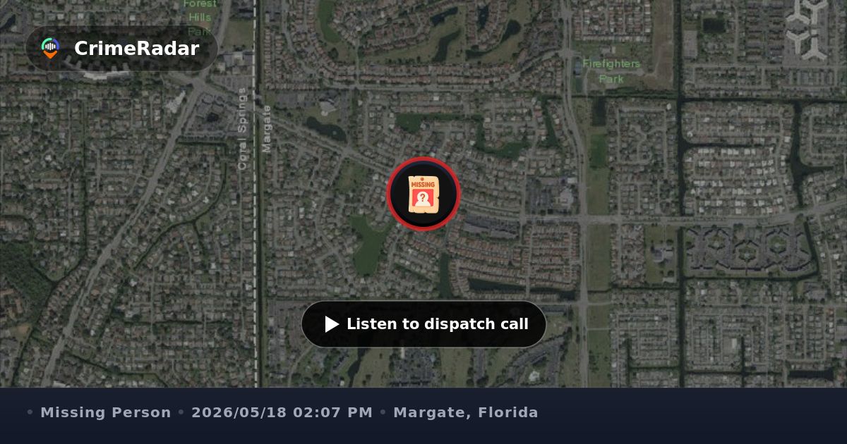 Police search for missing woman in Margate, Margate FL | CrimeRadar