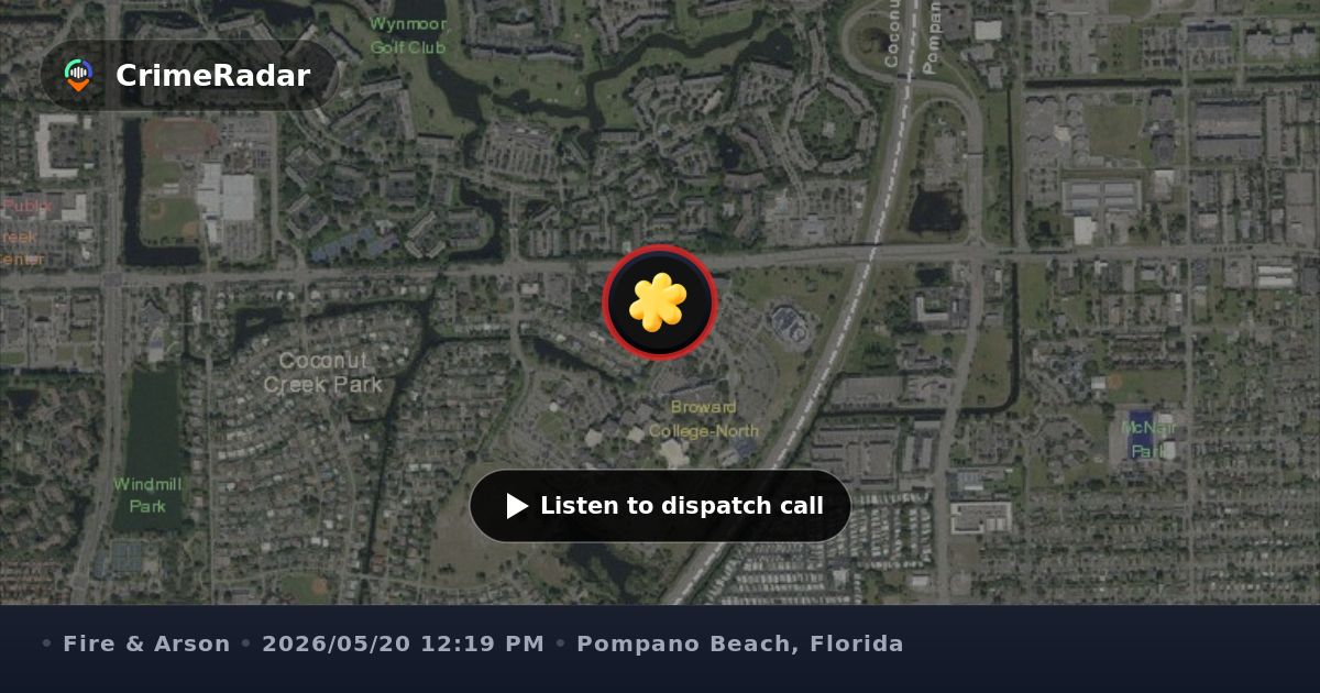 Possible structure fire on Northwest Fourth Street, Pompano Beach FL ...