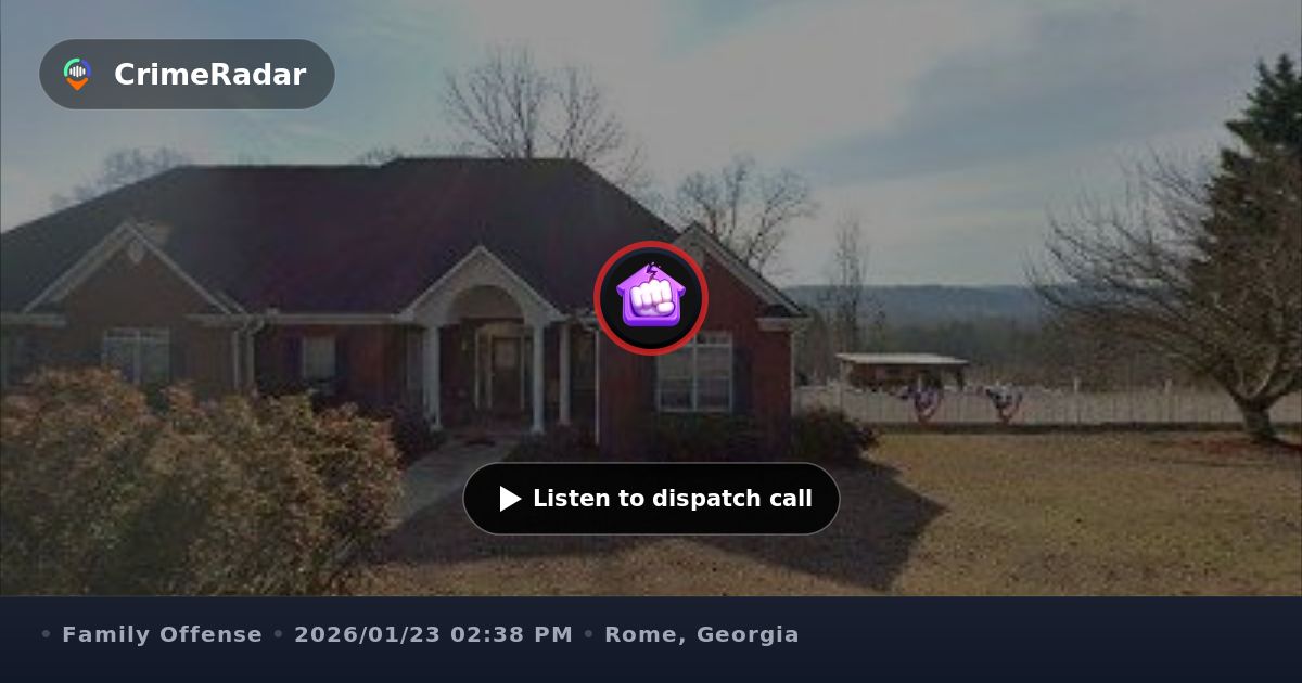 Possible family dispute near South Edenfield Ridge, Rome GA | CrimeRadar