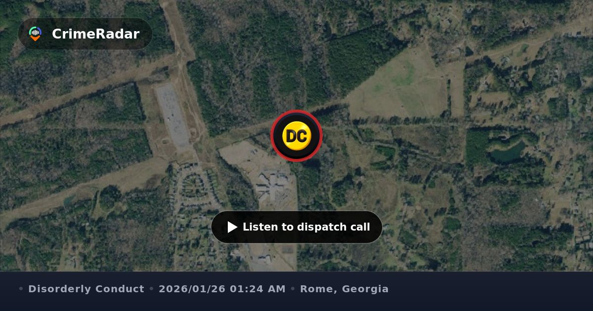 Possible disturbance near Leisure Dr transmission shop, Rome GA ...