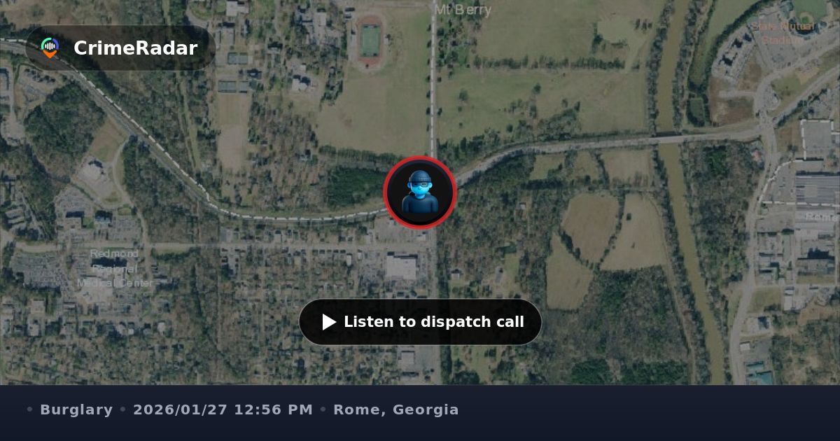 Possible alarm issue reported near Robin St, Rome GA | CrimeRadar
