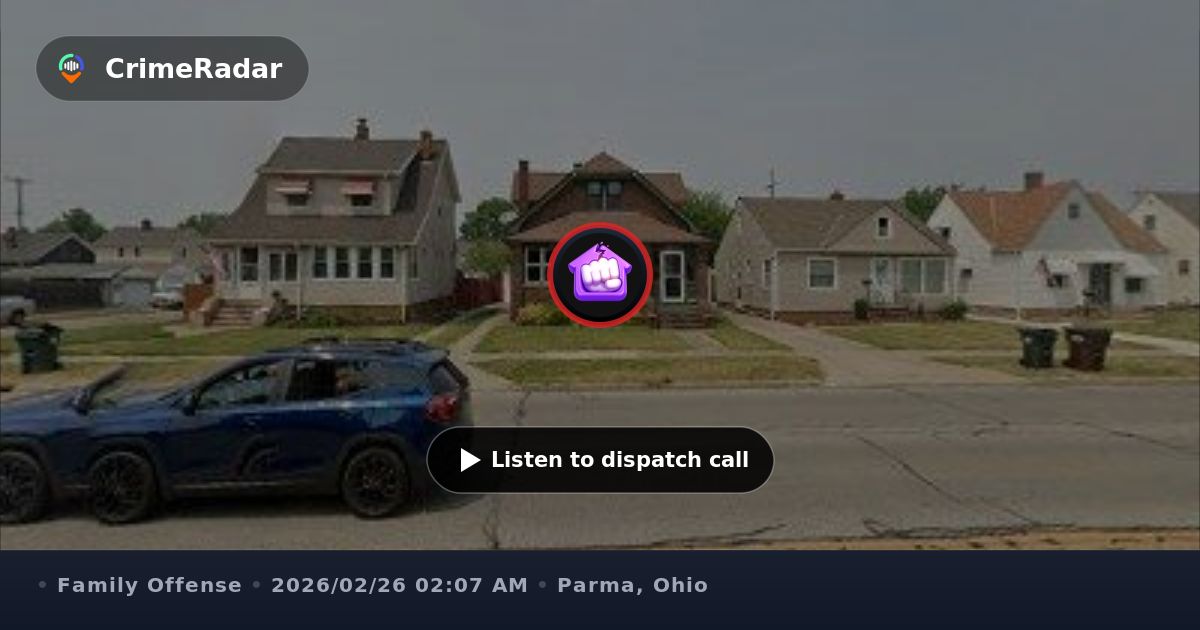 Domestic assault with property damage on Snow Road, Parma OH | CrimeRadar