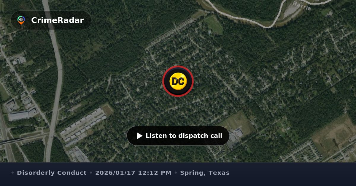 Deputies respond to noise disturbance near Pepper Ridge Ln, Spring TX ...