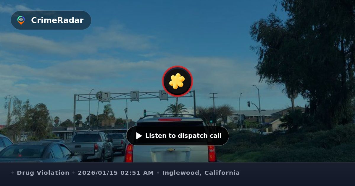 Possible overdose near South Prairie Ave, Inglewood CA | CrimeRadar