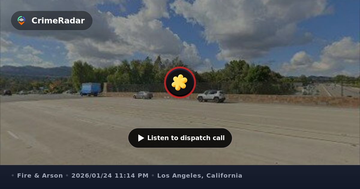 Vehicle fire on northbound 101 near Lindero Canyon, Los Angeles County ...