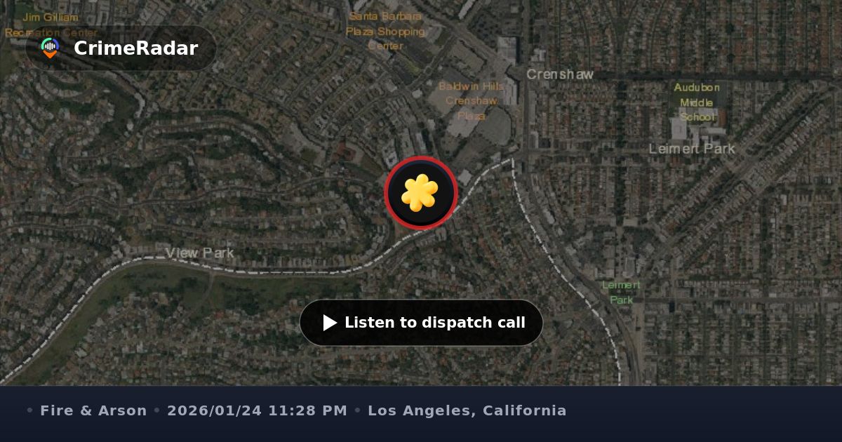 Fire crews battle structure fire on Victoria Avenue, Los Angeles CA ...