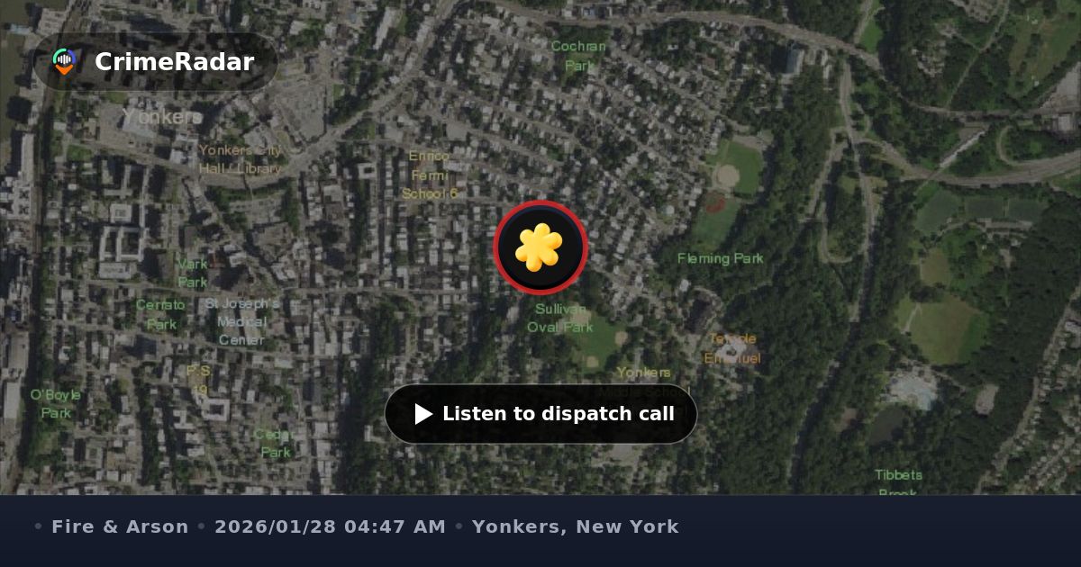 Defective fire alarm near Beech St, Yonkers NY | CrimeRadar