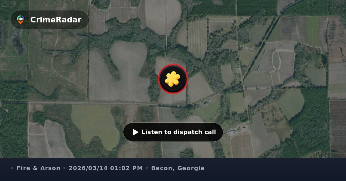 Brush fire reported near Corinth Church area, Bacon County GA | CrimeRadar