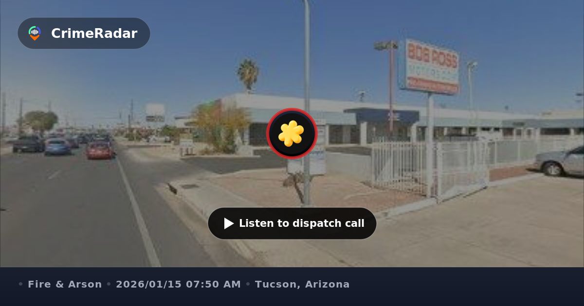 Apartment fire near N Oracle Rd in Tucson, Tucson AZ | CrimeRadar