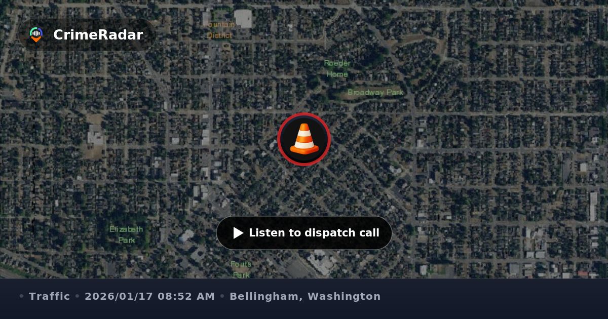 Traffic collision blocks Dupont and F Street, Bellingham WA | CrimeRadar