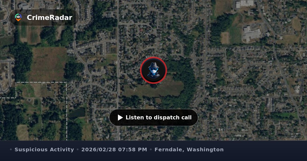 Officers investigate loud explosion near ravine, Ferndale WA | CrimeRadar