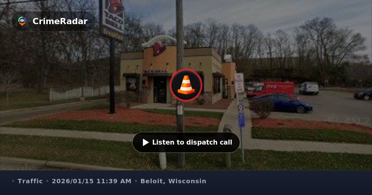 Traffic stop near Riverside Taco Bell, Beloit WI | CrimeRadar