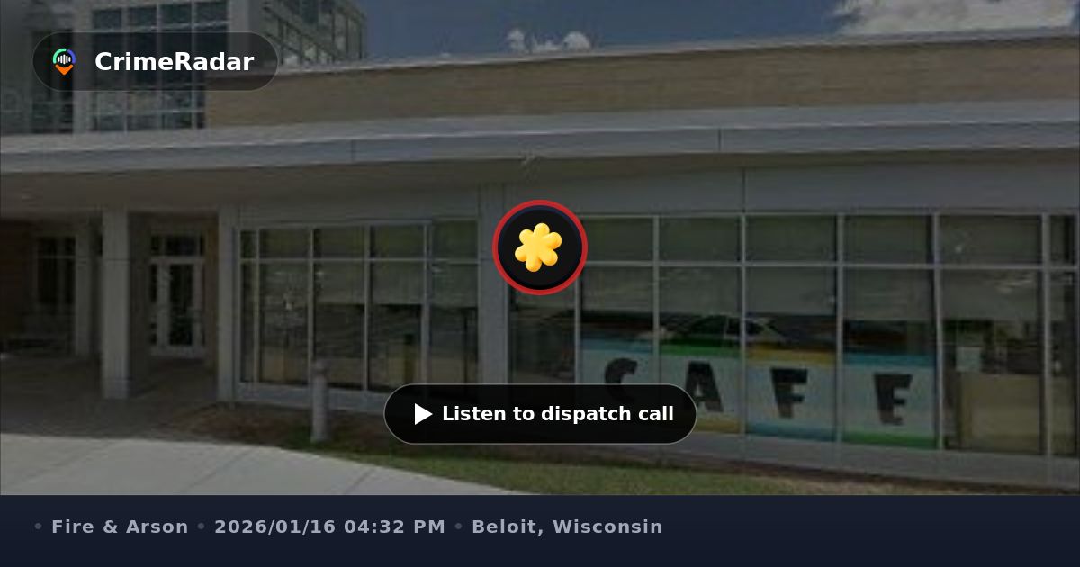 Fire units respond to alarm near Eclipse Blvd, Beloit WI | CrimeRadar