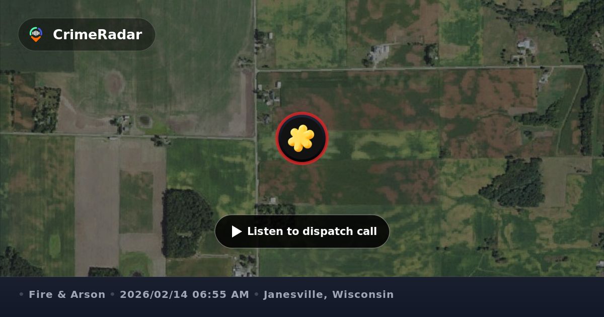 Barn fire behind house on North Fox Road, Janesville WI | CrimeRadar