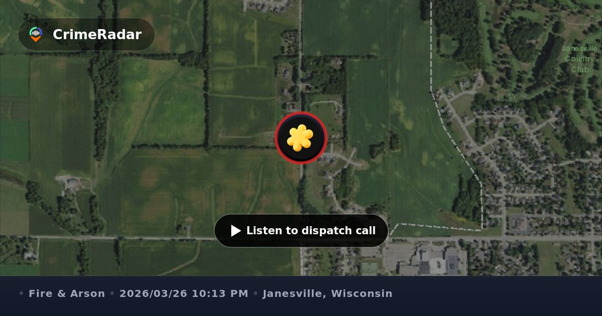 Fire response at West Mineral Point Road, Janesville WI | CrimeRadar