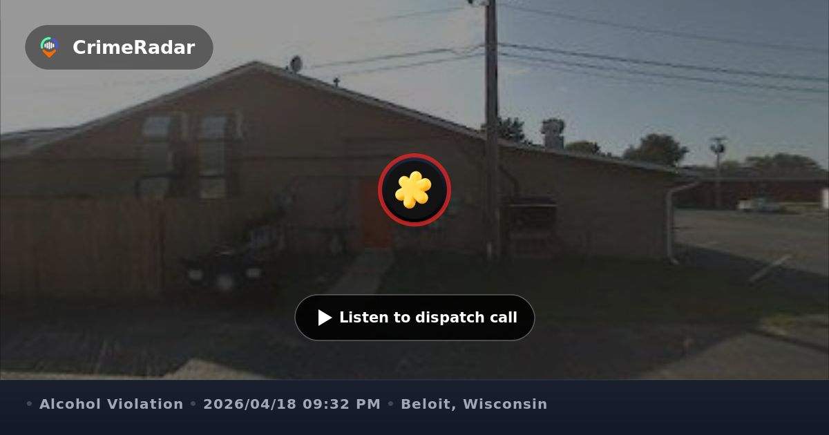 Reckless driver in ditch near Coyote’s Bar, Beloit WI | CrimeRadar