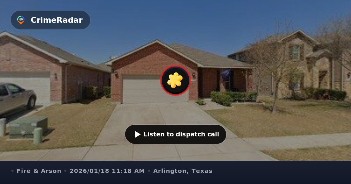 Grass fire near Underhill and Cloudvale, Arlington TX | CrimeRadar