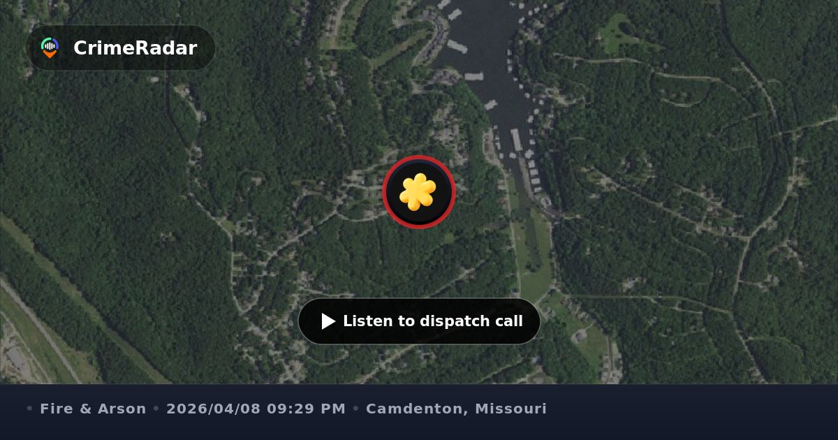 House fire with smoke showing in Camden County, Camdenton MO | CrimeRadar