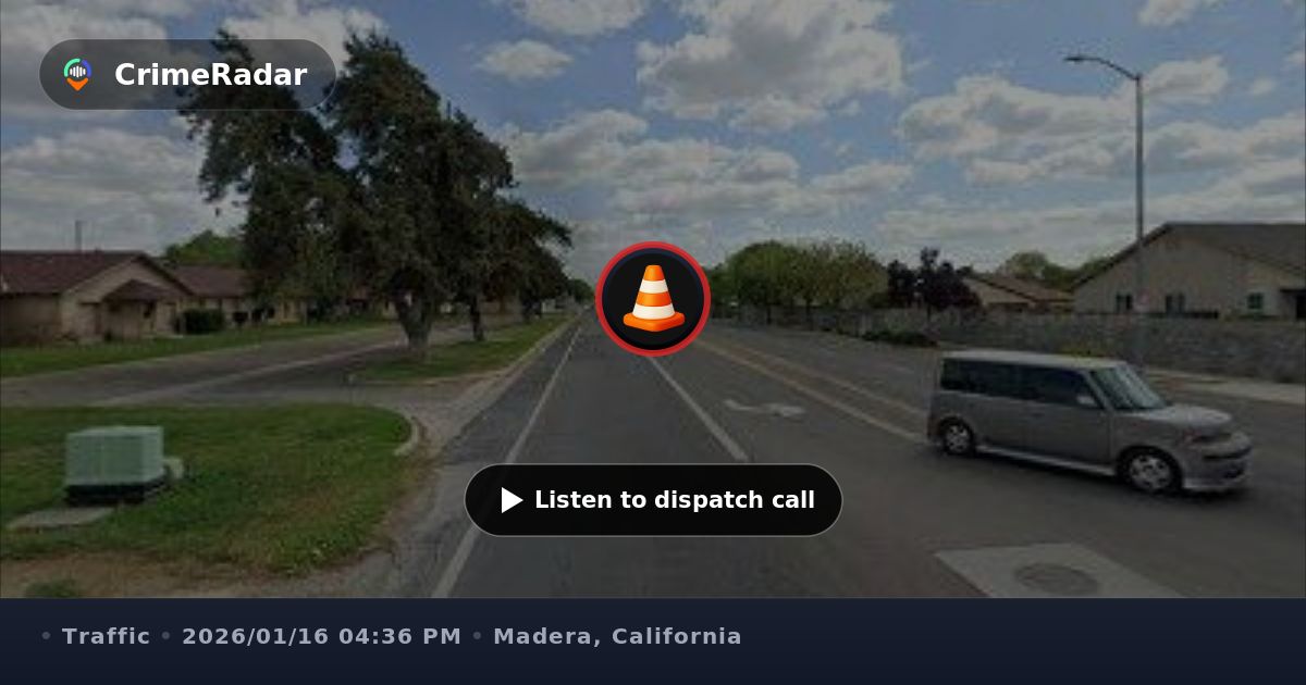 Three-vehicle crash near Avenue 15 and Tozer St, Madera CA | CrimeRadar