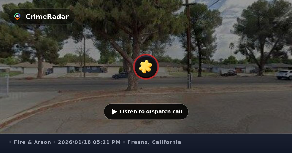 Small outside fire near Haley and Eighth streets, Fresno CA | CrimeRadar