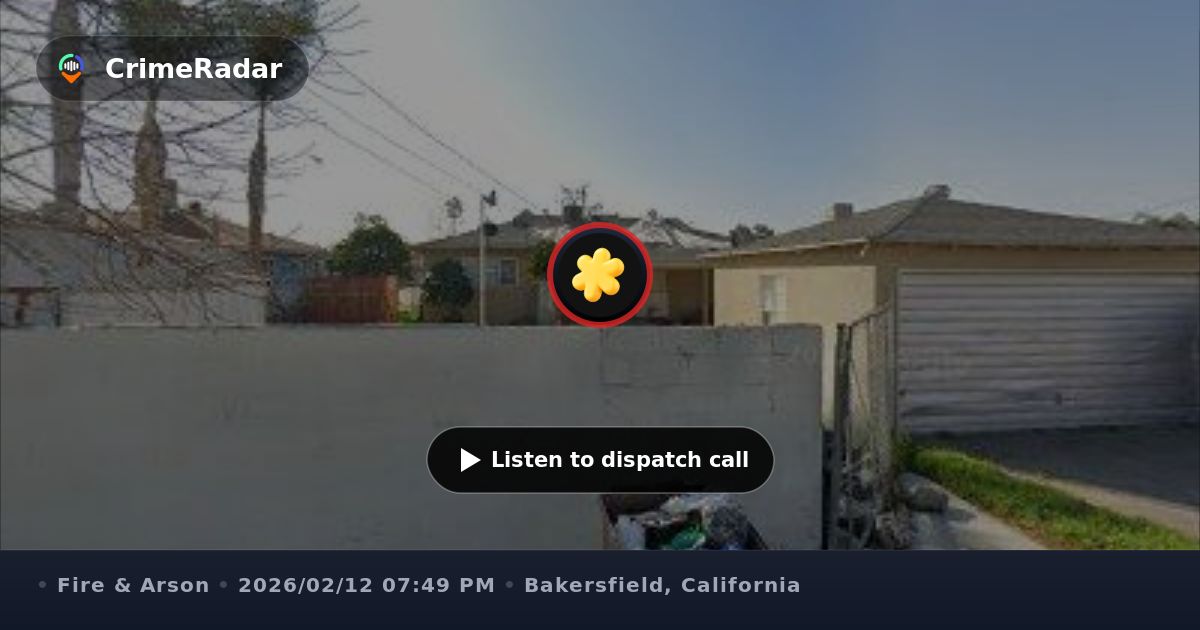 Vehicle and tow truck crash with car on fire, Bakersfield CA | CrimeRadar