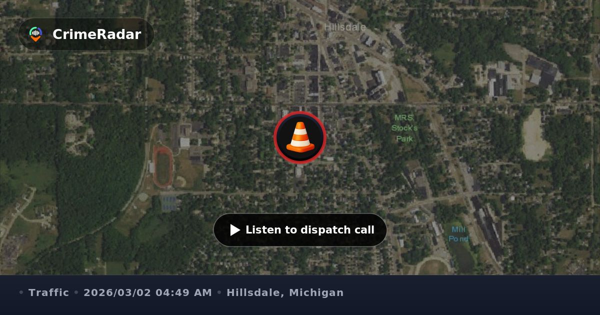 Traffic stop on Manning Street in Hillsdale, Hillsdale MI | CrimeRadar