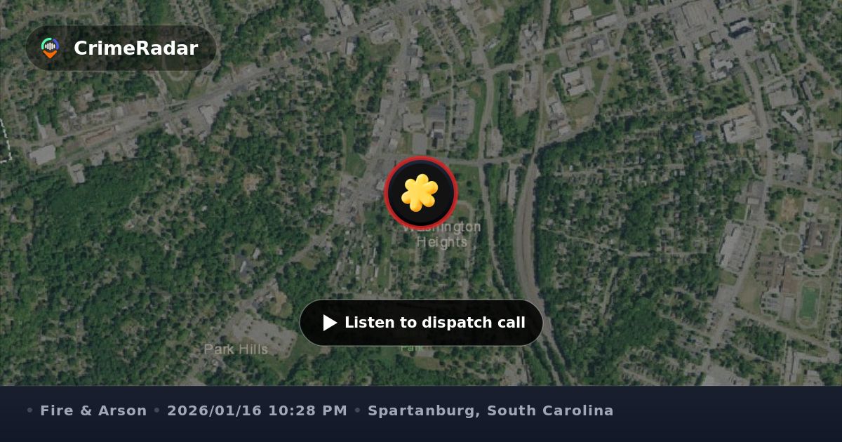 Bunker fire reported near Bethlehem Drive, Spartanburg SC | CrimeRadar