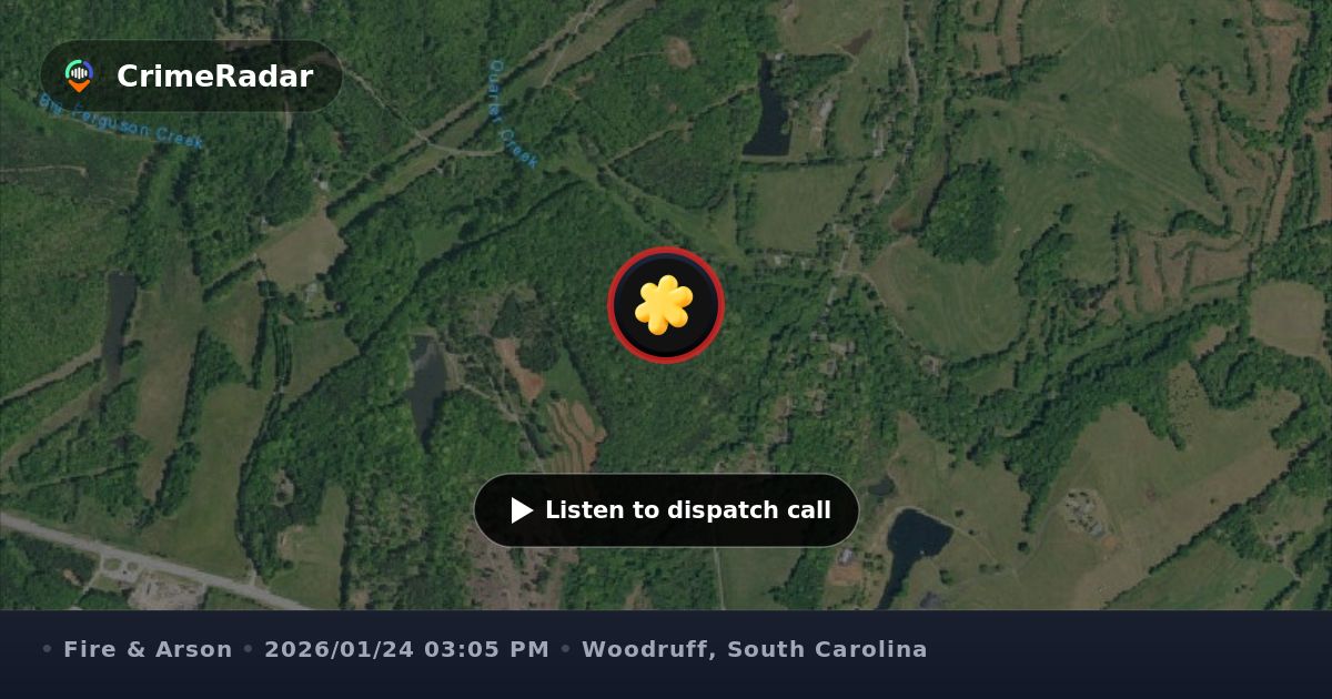 Firefighters respond to alarm near Pretoria Dr, Woodruff SC | CrimeRadar