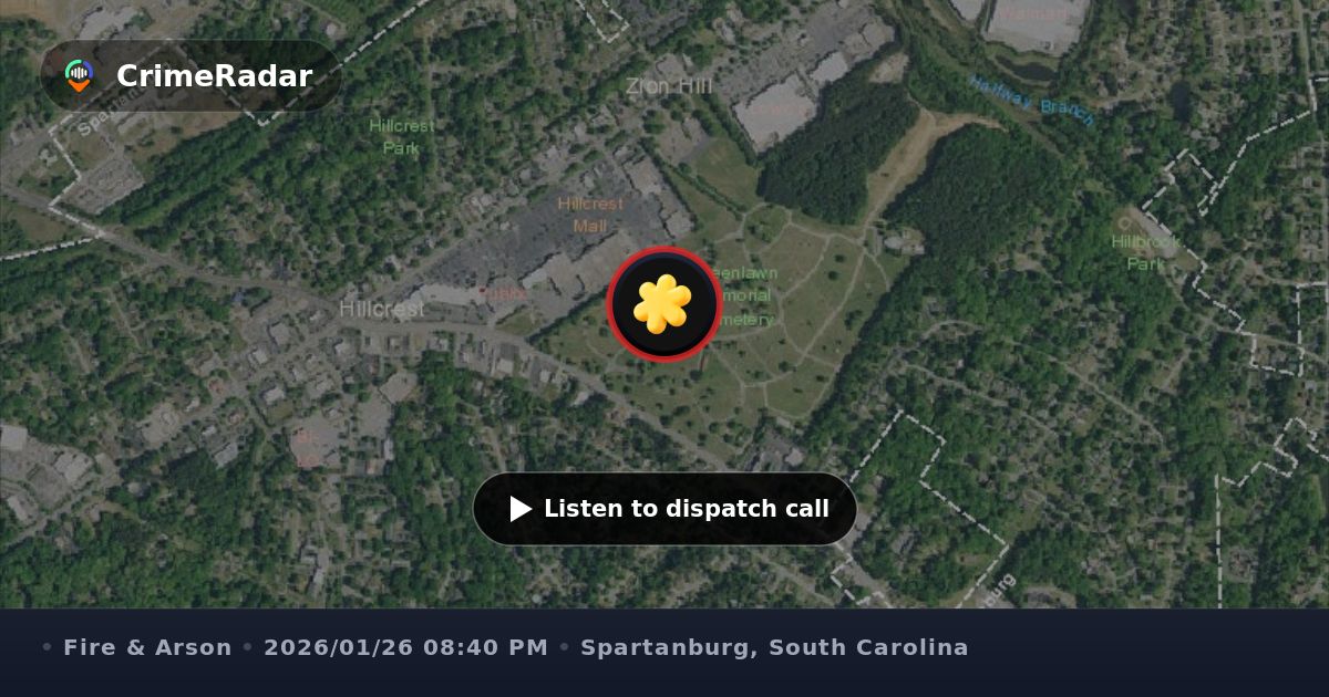 Fire alarm triggers at home on Aberdeen Lane, Spartanburg SC | CrimeRadar