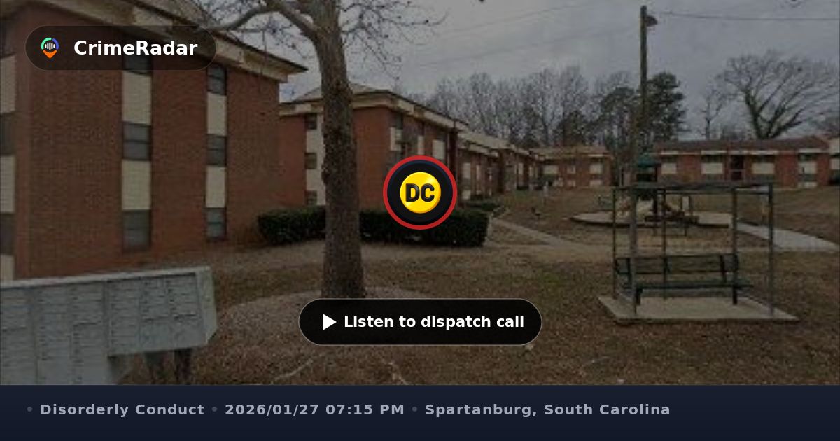 Possible argument at apartment complex, Spartanburg SC | CrimeRadar