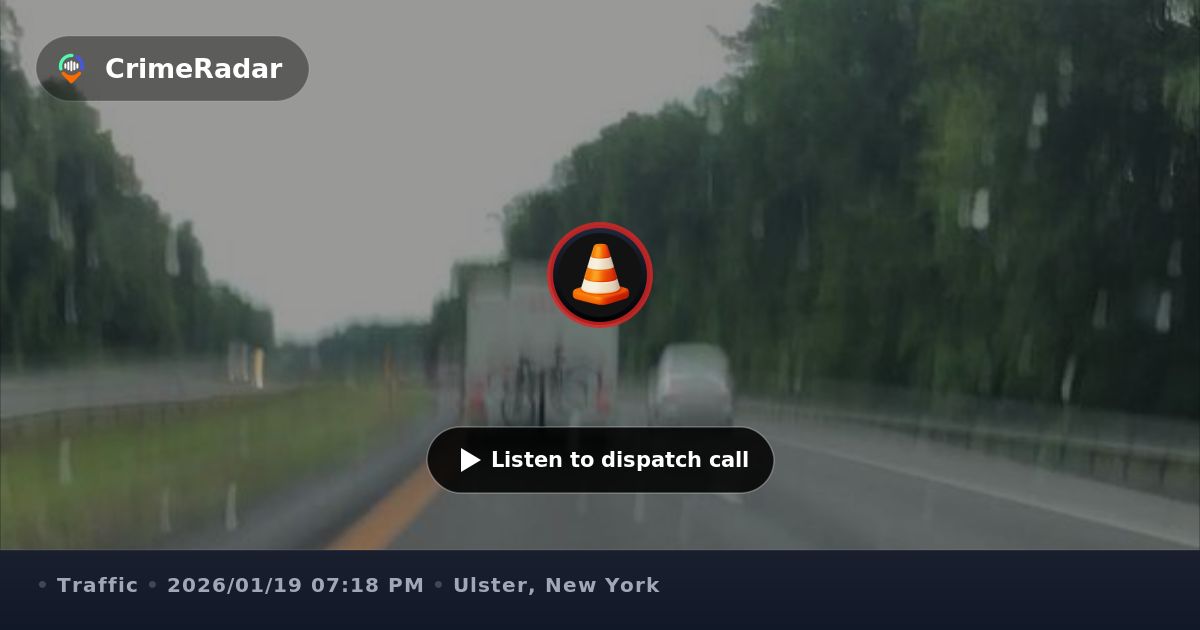 Two-car crash on NY State Thruway, Ulster County NY | CrimeRadar