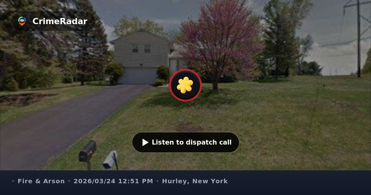 House fire reported on Hilltop Drive, Hurley NY | CrimeRadar