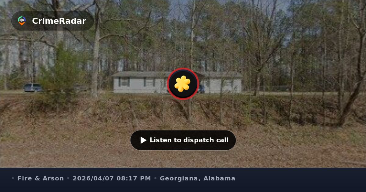 Grass fire reported near Stinson Road residence, Georgiana AL | CrimeRadar