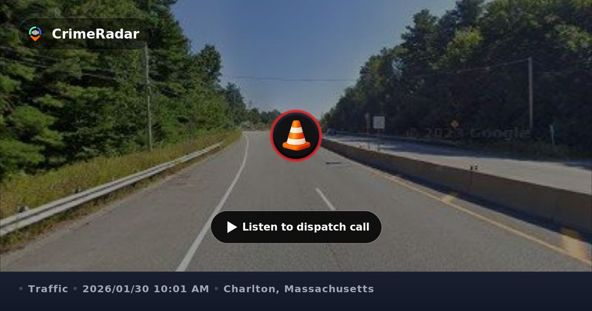 Two-car crash reported on Worcester Road, Charlton MA | CrimeRadar