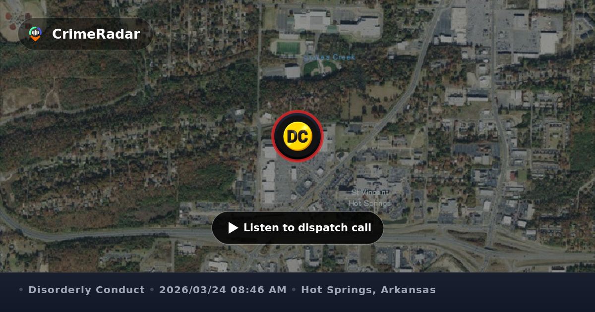 Road rage dispute near Hot Springs Pediatrics, Hot Springs AR | CrimeRadar
