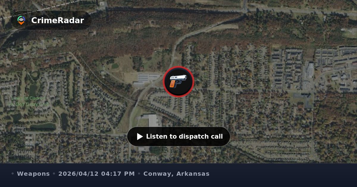 Gunshots heard near woods on Spring Branch Drive, Conway AR | CrimeRadar