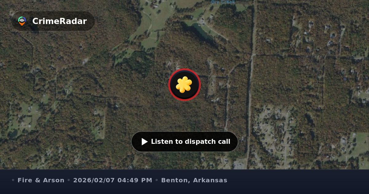 Small house fire reported on East Shadow Ridge, Benton AR | CrimeRadar