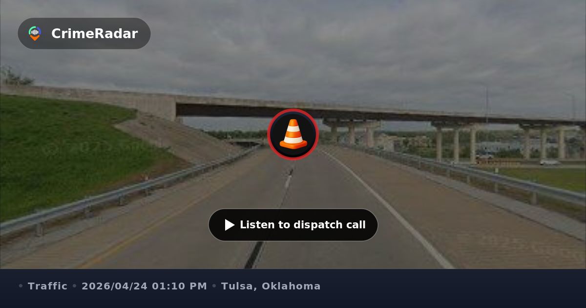 Two-car crash on Creek Turnpike off ramp to Yale, Tulsa OK | CrimeRadar