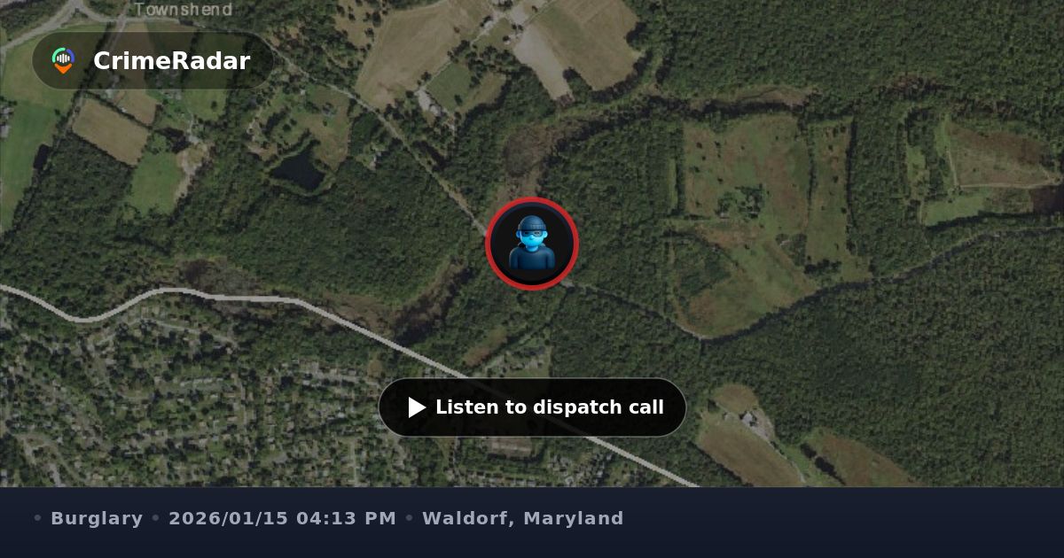 Possible home intrusion near Pinewood Dr, Waldorf MD | CrimeRadar