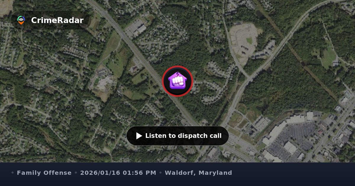 Officers respond to peace order violation on Angel Pl, Waldorf MD ...