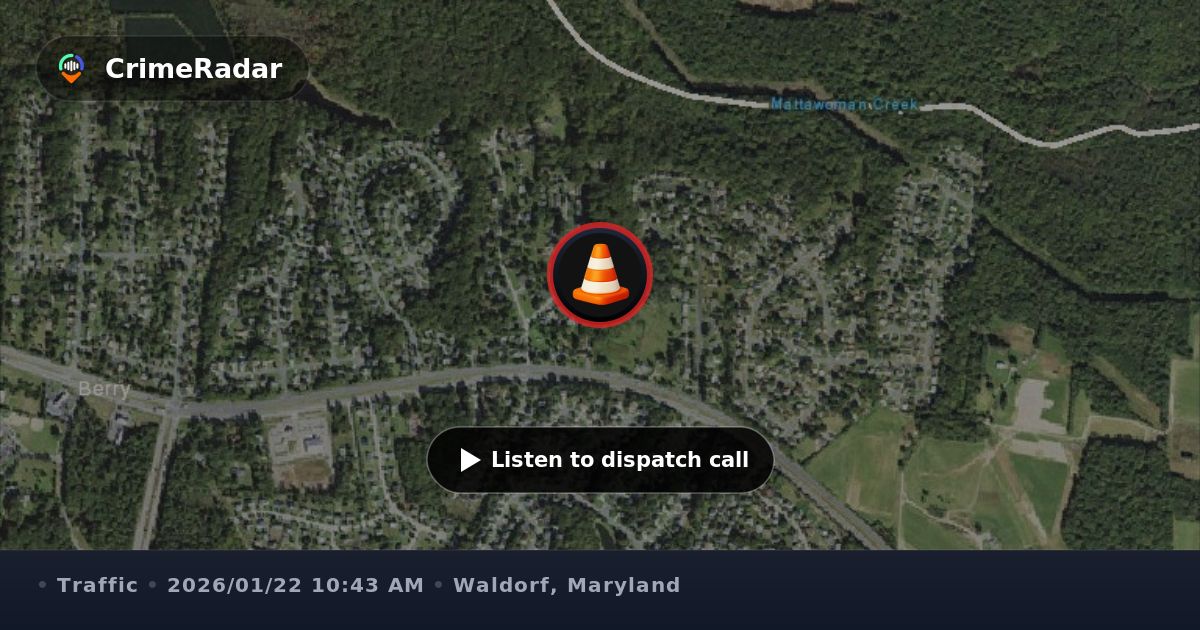 Vehicle blocks turn lane near Mary Road, Waldorf MD | CrimeRadar