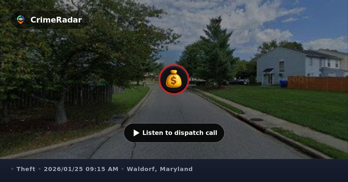 Possible vehicle and watch theft on Tanglewood Dr, Waldorf MD | CrimeRadar