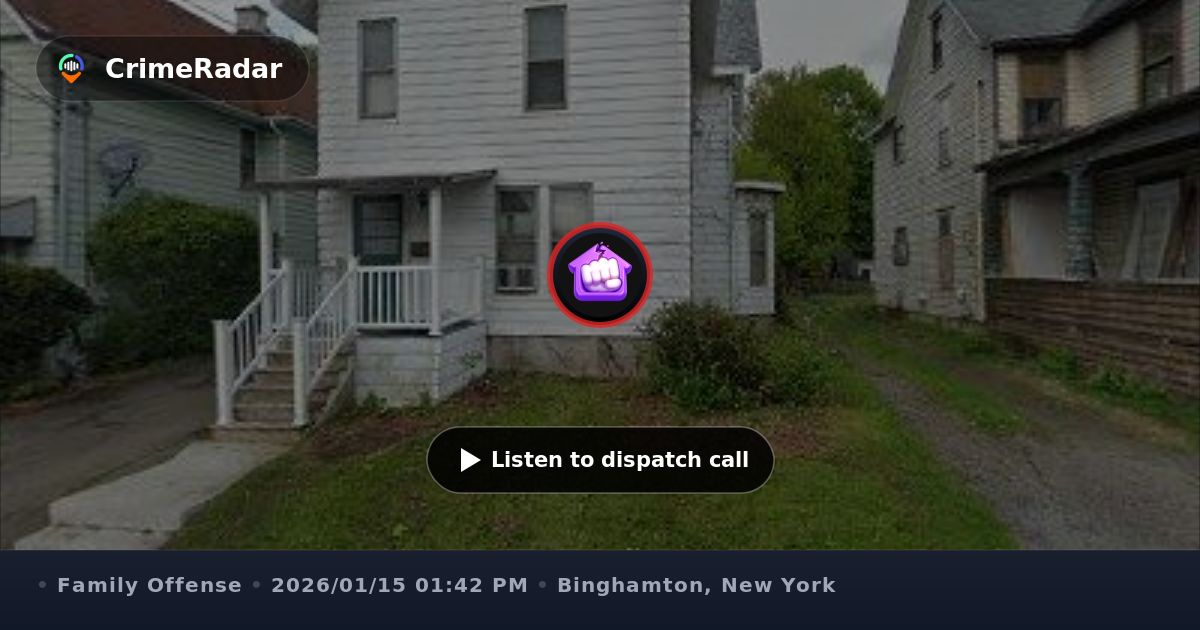 Potential domestic disturbance near Mary St, Binghamton NY | CrimeRadar