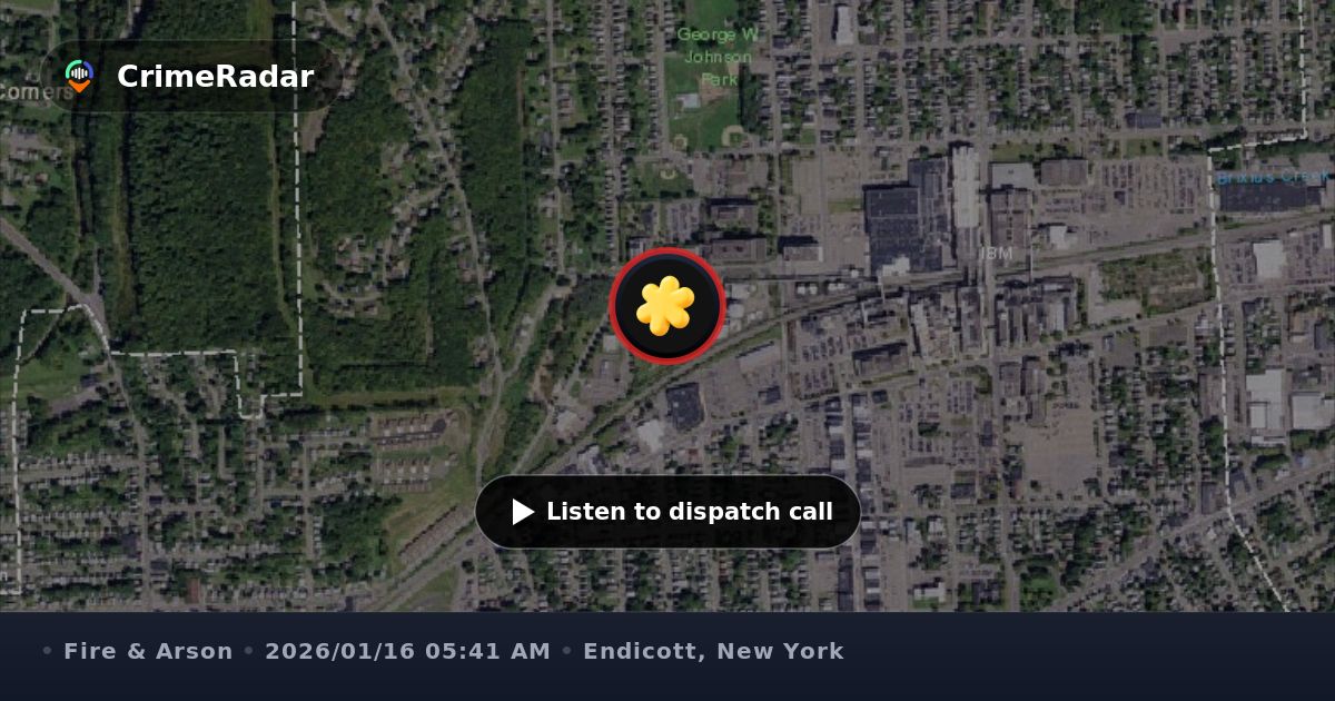 Fire chief and marshal respond near Madison Ave, Endicott NY | CrimeRadar