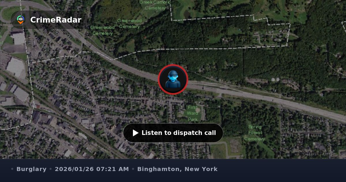 Possible break-in alarm at store near Clinton St, Binghamton NY ...