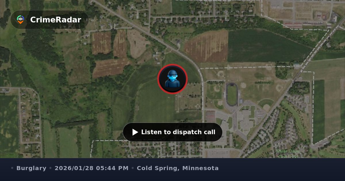 Alarm triggered at business on Red River Ave, Cold Spring MN | CrimeRadar