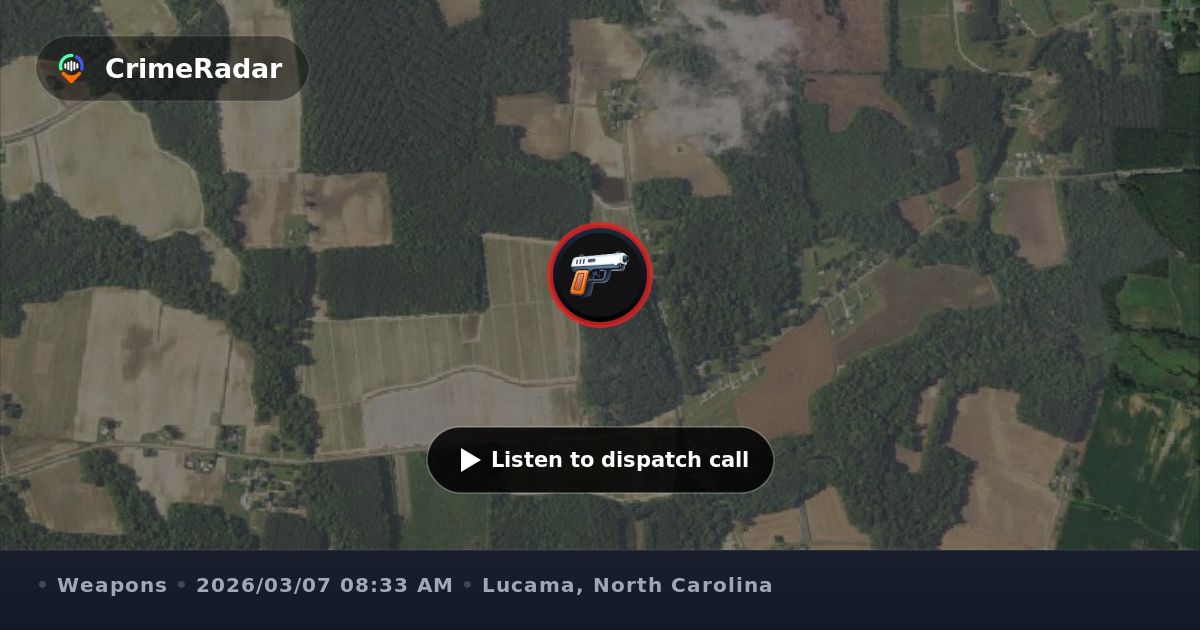 Report of shots fired near Oscar Loop, Lucama NC | CrimeRadar